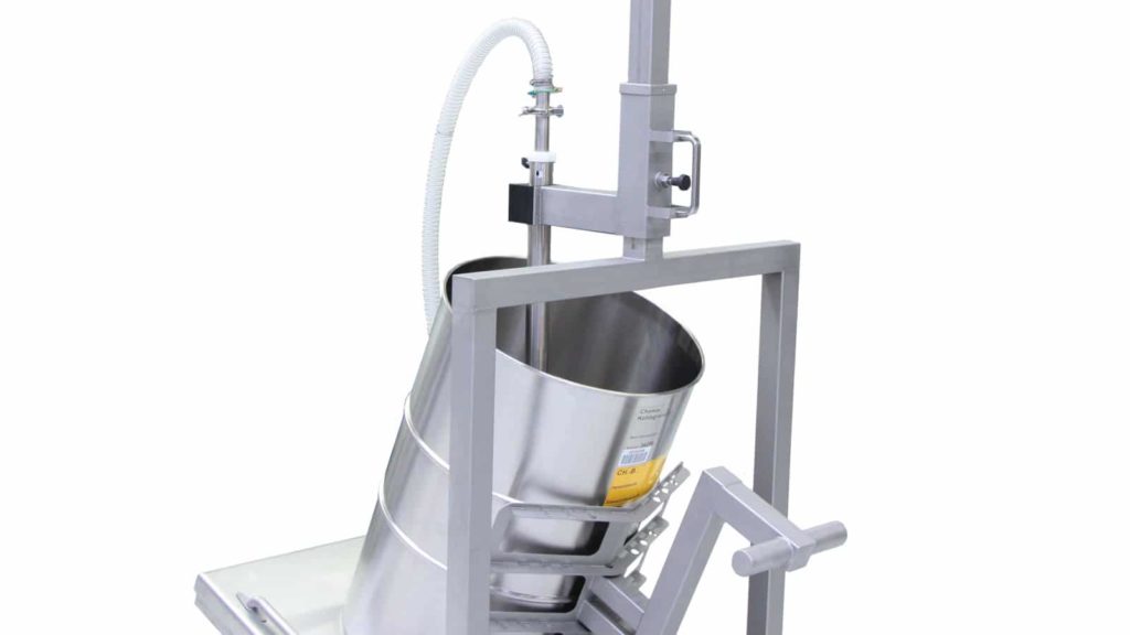 Product Loading Stations emptying & feeding powders etc.