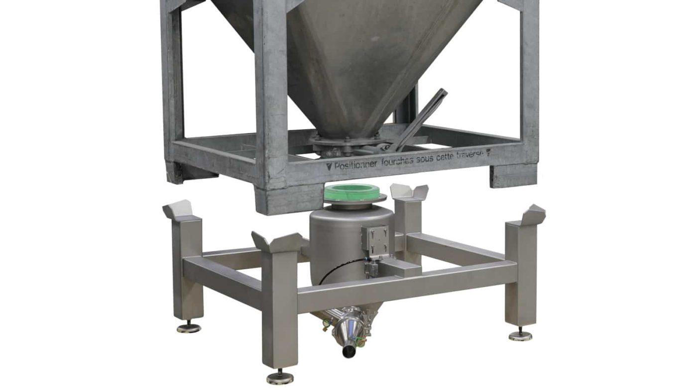 Product Loading Stations emptying & feeding powders etc.